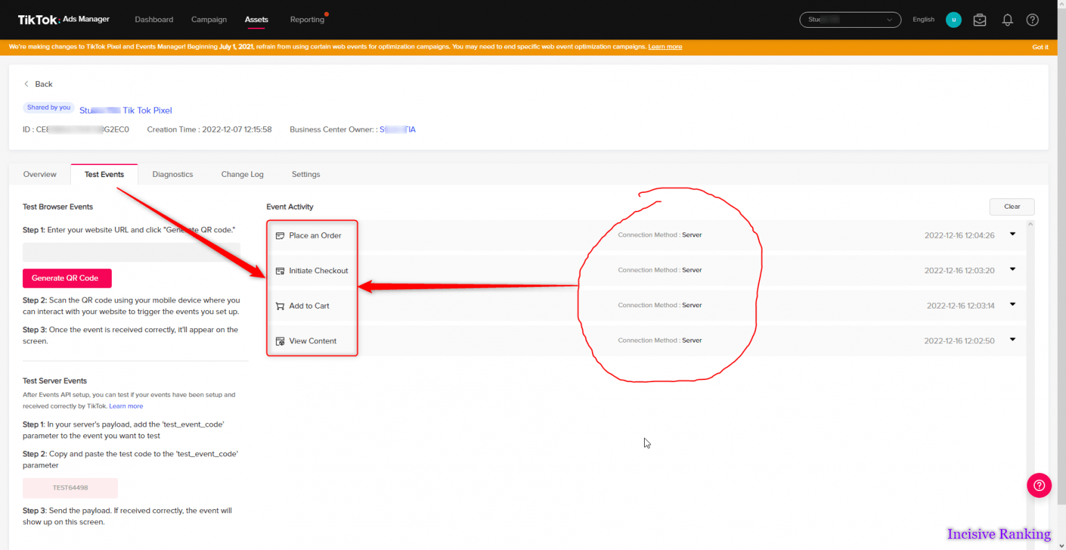 TikTok Event API (Server Side) and Pixel Setup